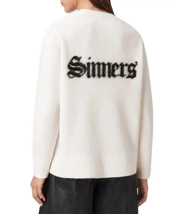 Allsaints Saints And Sinners Sweater - Chalk White - 36% Off
